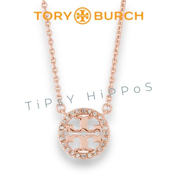 Tory Burch | Jewelry | Tory Burch Rose Gold Plated Necklace With ...